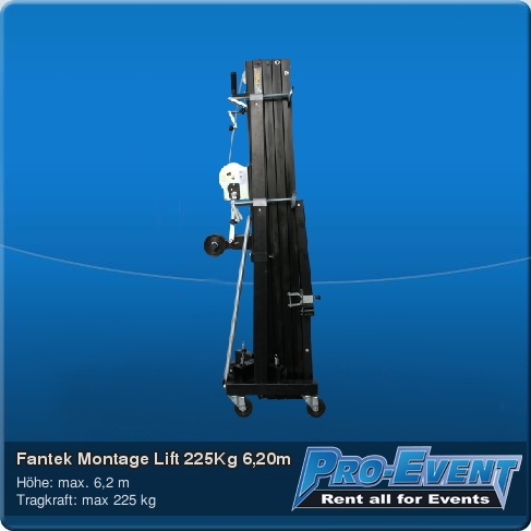 Fantek Montage Lift 225Kg 6,20m, Stativ - 2686798723 mieten | Erento.com