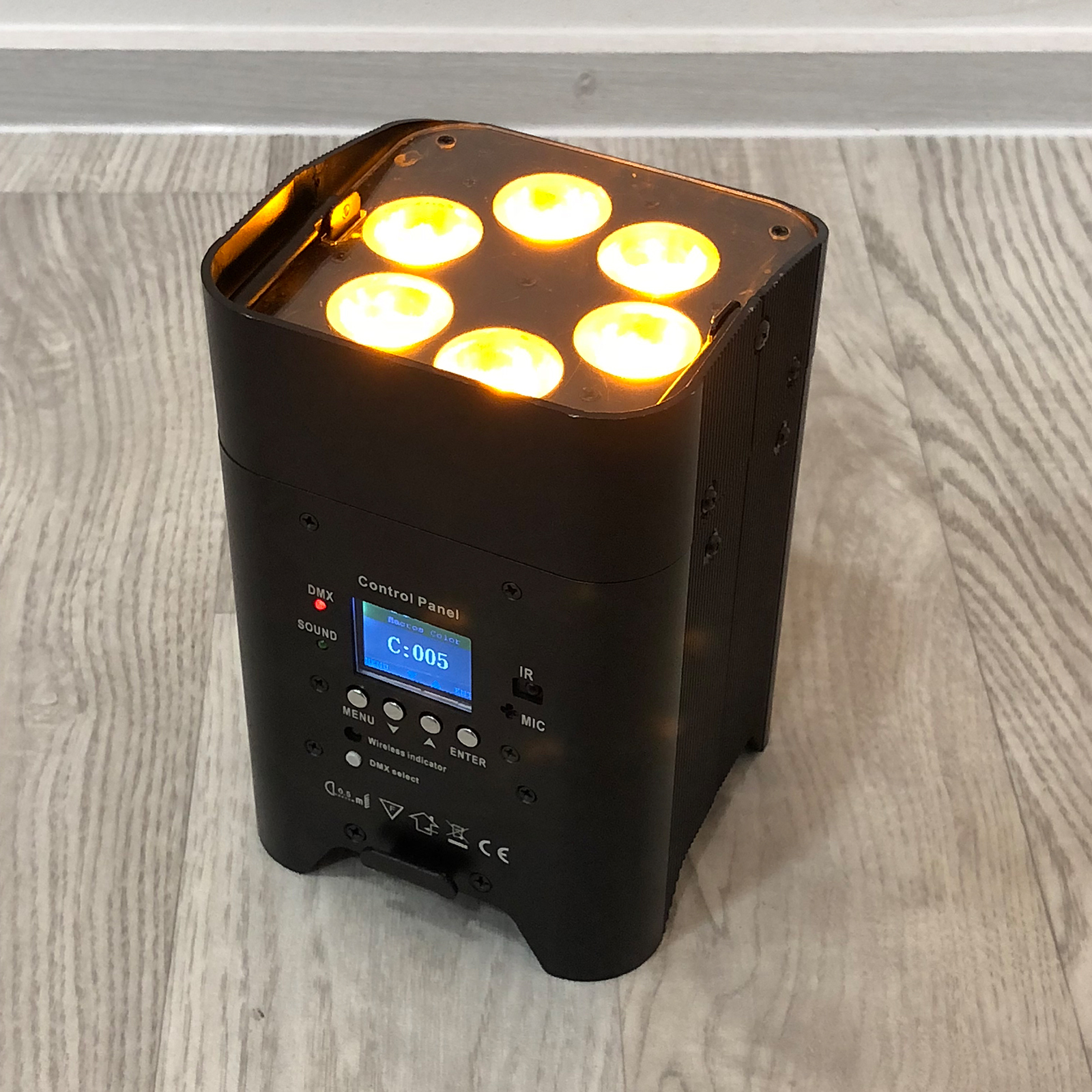 Akku Spot Scheinwerfer 6x18W HCL Floorspot Uplighting LED RGBWAUV ...