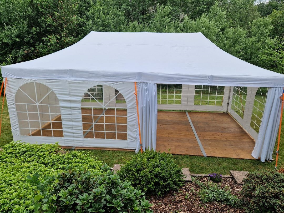 PARTYZELT / EVENT PAVILLON ZELTE 4 X 8 M FÜR 48 PERSONEN MIETEN INKL ...